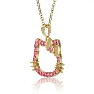HELLO KITTY Outline Crystal Pendant