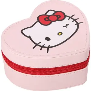 HELLO KITTY Heart Shaped Jewelry Travel Case - Pink