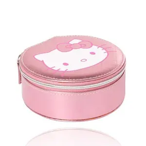 HELLO KITTY Round Zip Around Jewelry Travel Storage