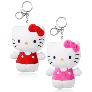 HELLO KITTY Plush Keychain Travel Set - White/ Red