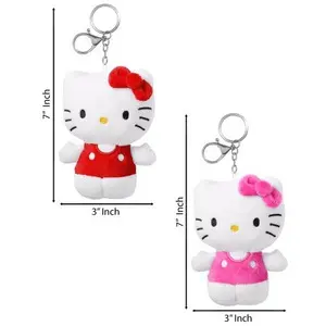 HELLO KITTY Plush Keychain Travel Set