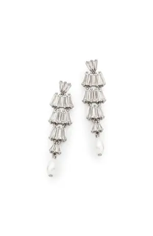 OLIVE & PIPER Elora Drop Earrings - Silver