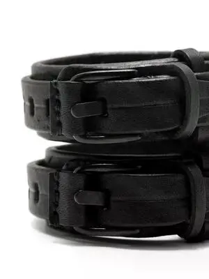 JULIUS Double-belt Leather Bracelet