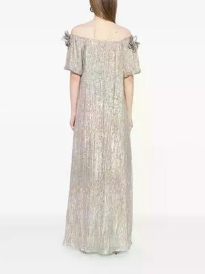 Sachin & Babi Valentina Gown - Silver