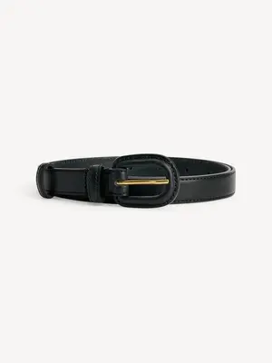 BY MALENE BIRGER Salio Leather Belt - Black