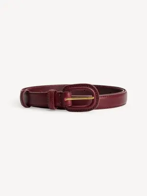 BY MALENE BIRGER Salio Leather Belt - Cabernet