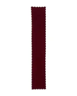 Aqua Ruffled Edge Scarf Exclusive - Maroon