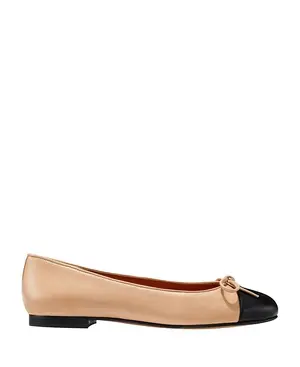 MARGAUX LONNBERG The Cap-toe Demi Flats - Dune And Black