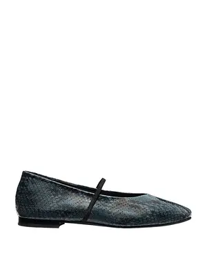MARGAUX The Phoebe Flats - Aqua Python Embossed