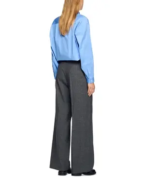 Sandro Straight Wide Leg Trousers