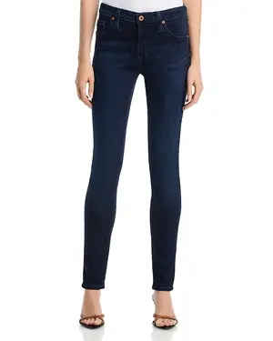 Ag Mid Rise Cigarette Jeans - Blue Dusk