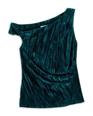 Ag One Shoulder Asymmetric Top