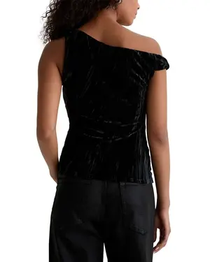 Ag Asymmetric One Shoulder Top - Super Blac