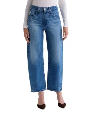 Women's High Rise Ankle Barrel Leg Jeans