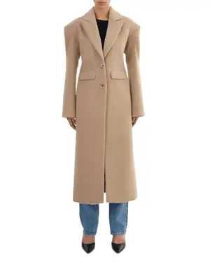 LAMARQUE Peak Lapel Coat - Beige