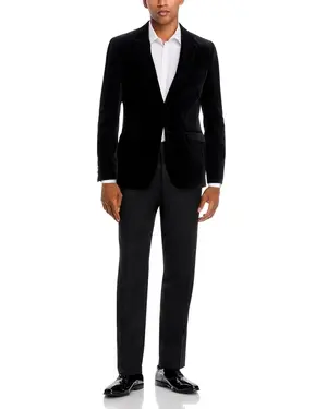 Hugo Arti Slim Fit Velvet Dinner Jacket - Black