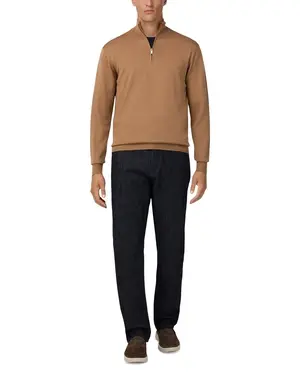 Boggi Milano Extra Fine Merino Wool Half Zip Sweater