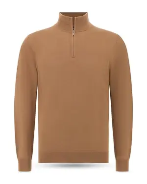 Boggi Milano Extra Fine Merino Wool Half Zip Sweater