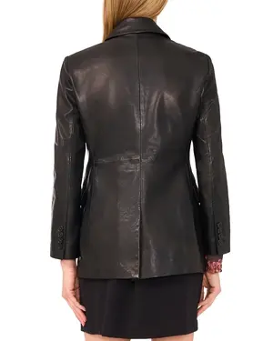 Ted Baker London Leather Single-breasted Blazer