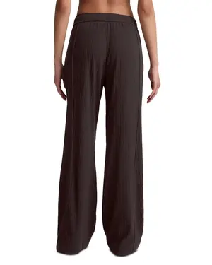 Beyond Yoga Breathe Easy Ribbed Pants - Dark Chocolate
