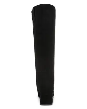 Sam Edelman Porter Wide Riding Boots - Black Suede