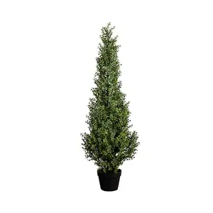 NEARLY NATURAL 4' Uv Resistant Artificial Boxwood Topiary Tree - Green