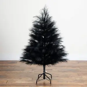 NEARLY NATURAL 4' Artificial Halloween Pampas Grass Christmas Tree