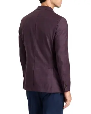 Ted Baker London Winfred Plaid Modern Fit Suit Jacket - Burgundy