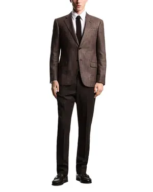 Emporio Armani Regular Fit Wool Trousers