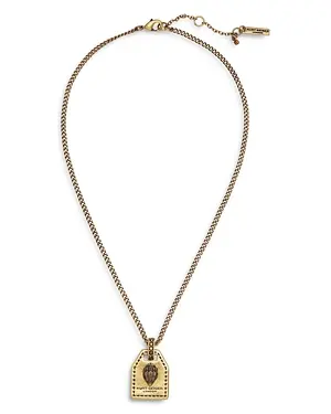 Kurt Geiger Signature Eagle Tag Pendant Necklace - Gold