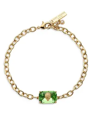 Kurt Geiger Signature Eagle Link Bracelet - Green/gold