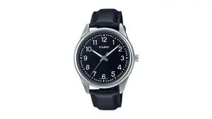 Casio Analog Watch With Leather Strap