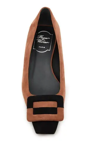 ROGER VIVIER Belle Vivier Duo Buckle Ball Flats