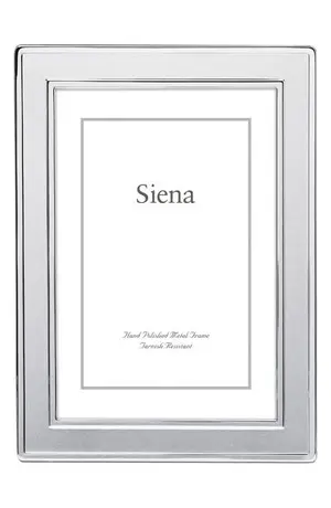 SIENA Double Border 4 X 6-inch Picture Frame - Silver