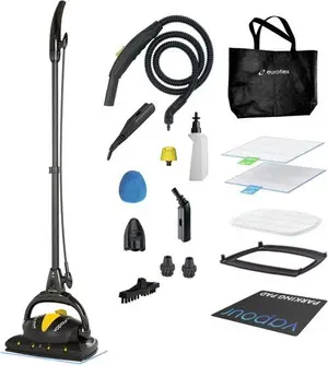 EUROFLEX Vapour Plus 18-piece Steam Mop - Black