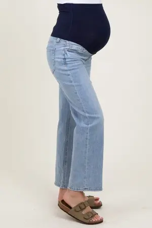 PINKBLUSH Straight Leg Ankle Maternity Jeans