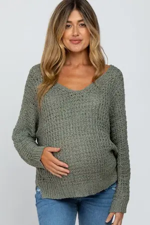 PINKBLUSH V-neck Knit Sweater