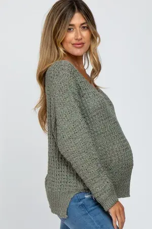 PINKBLUSH V-neck Knit Sweater