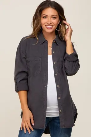 PINKBLUSH Button Down Maternity Top