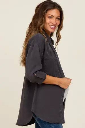 PINKBLUSH Button Down Maternity Top