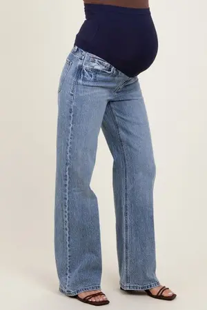 PINKBLUSH Maternity Wide Leg Jeans