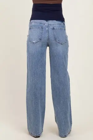 PINKBLUSH Maternity Wide Leg Jeans