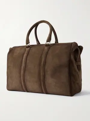 Officine Creative Quentin 009 Airbrushed Suede Weekend Bag - Brown
