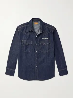 HUMAN MADE Embroidered Denim Shirt