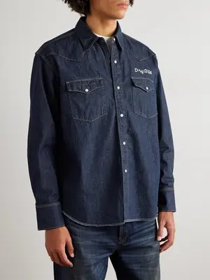 HUMAN MADE Embroidered Denim Shirt