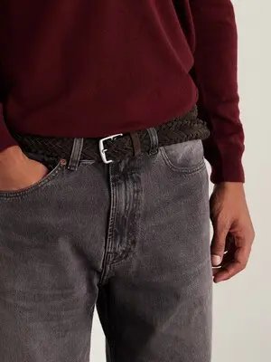 Officine Creative 3.5cm Woven Belt - Brown