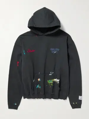 GALLERY DEPT. Paint-splattered Hoodie - Black