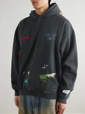 GALLERY DEPT. Paint-splattered Hoodie - Black