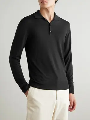 Canali Wool Polo Shirt