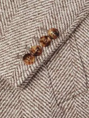 Brunello Cucinelli Herringbone Woven Coat